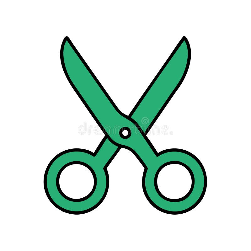 Green Scissors Vector Illustration for Craft and Design Projects Stock ...