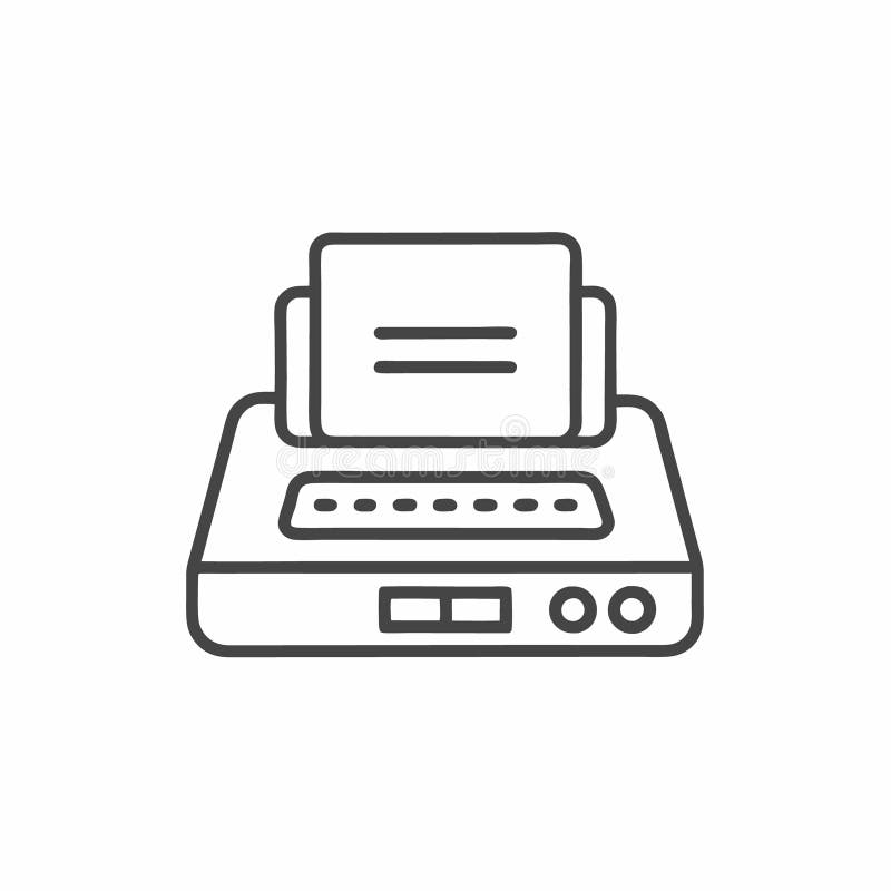 Modern Vector Illustration of a Vintage Printer Showcasing the Art of ...