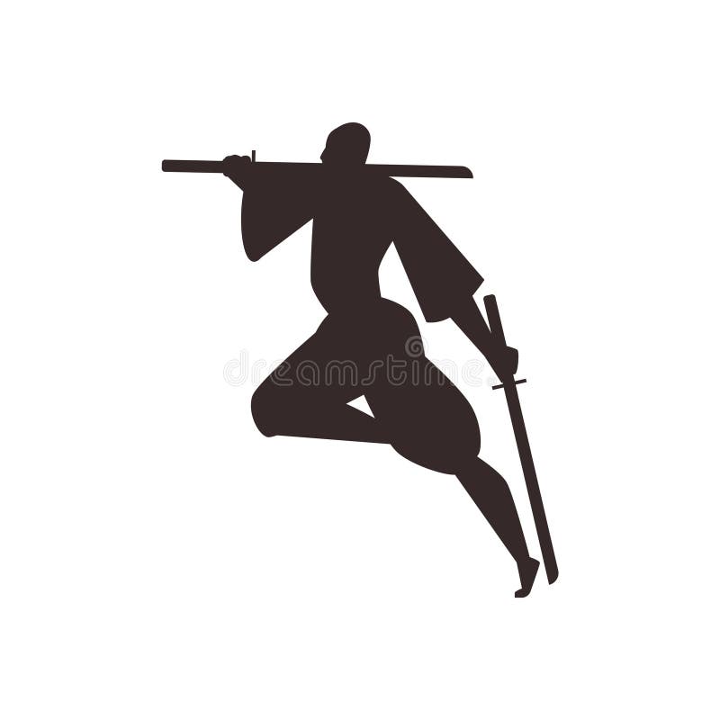 Ninja Jumping Silhouette Stock Illustrations – 153 Ninja Jumping ...