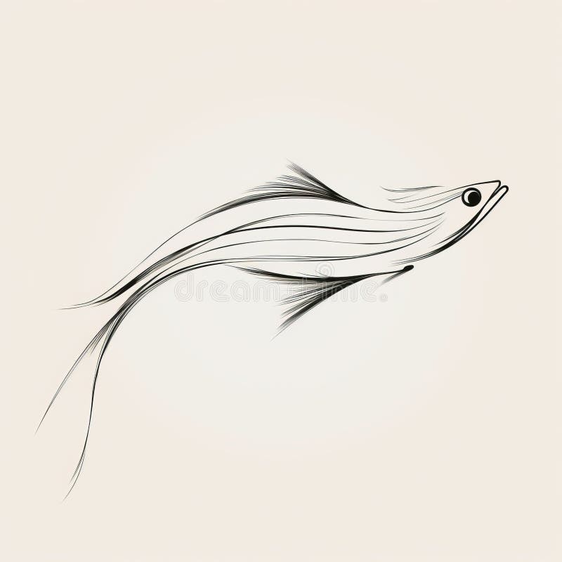 Realistic Depiction of a Fish with Long Tails - Free Vector Stock ...