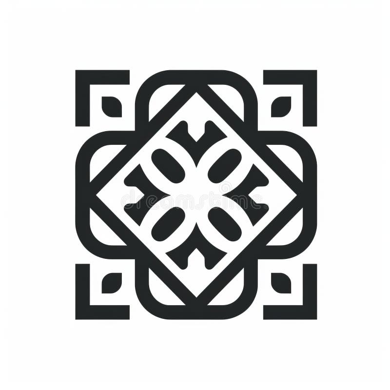 Intricate Floral Icon: Geometric Simplicity and Byzantine-style Design ...
