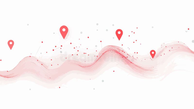 Elegant Red and White Location Vector Illustration for Design Projects ...