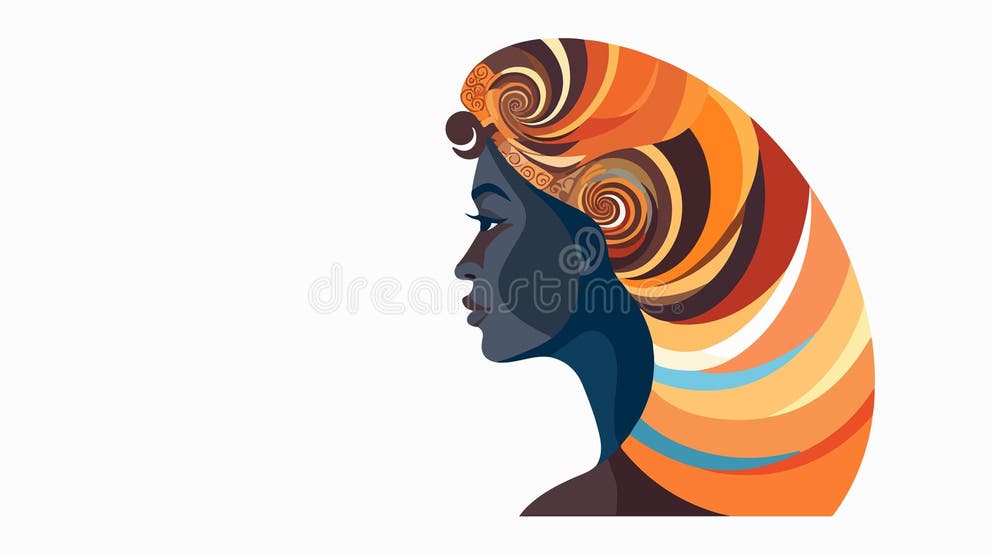 Spiral Structure Side Profile Human Image Vector Illustration Stock ...