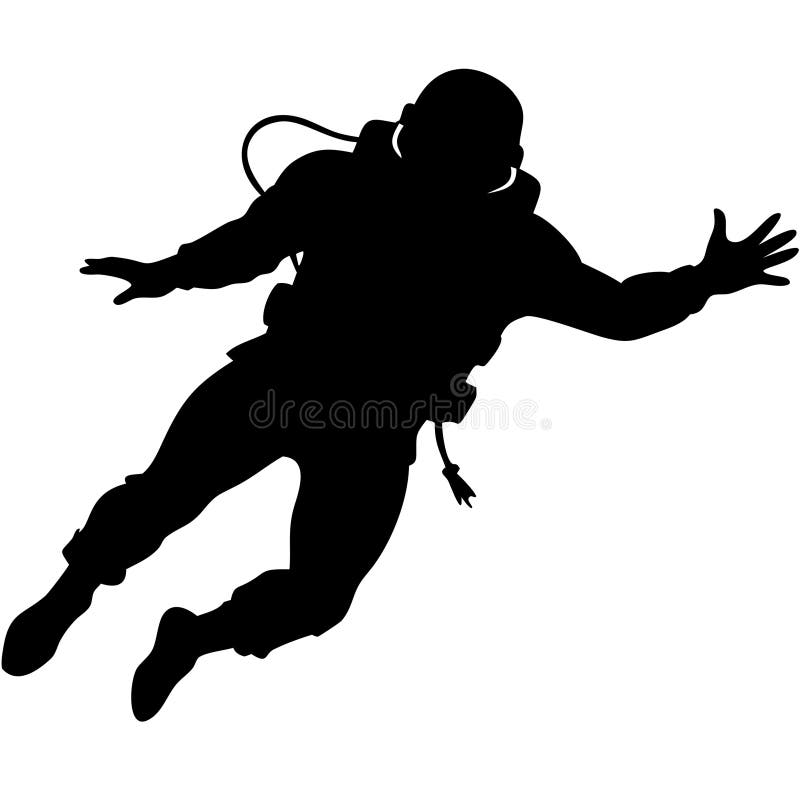 Silhouette of Astronaut in Space Vector Illustration for Design and ...