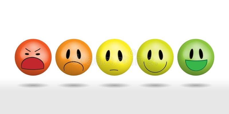 Vector Illustration for Feedback Emoticon Smile Set Stock Vector ...