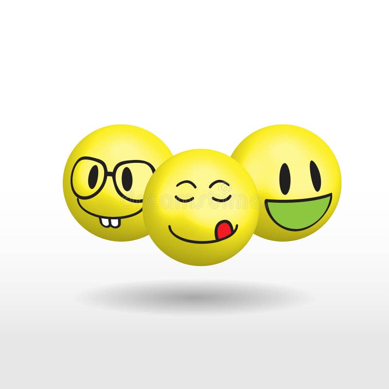 Vector Illustration for Feedback Emoticon Smile Set Stock Vector ...
