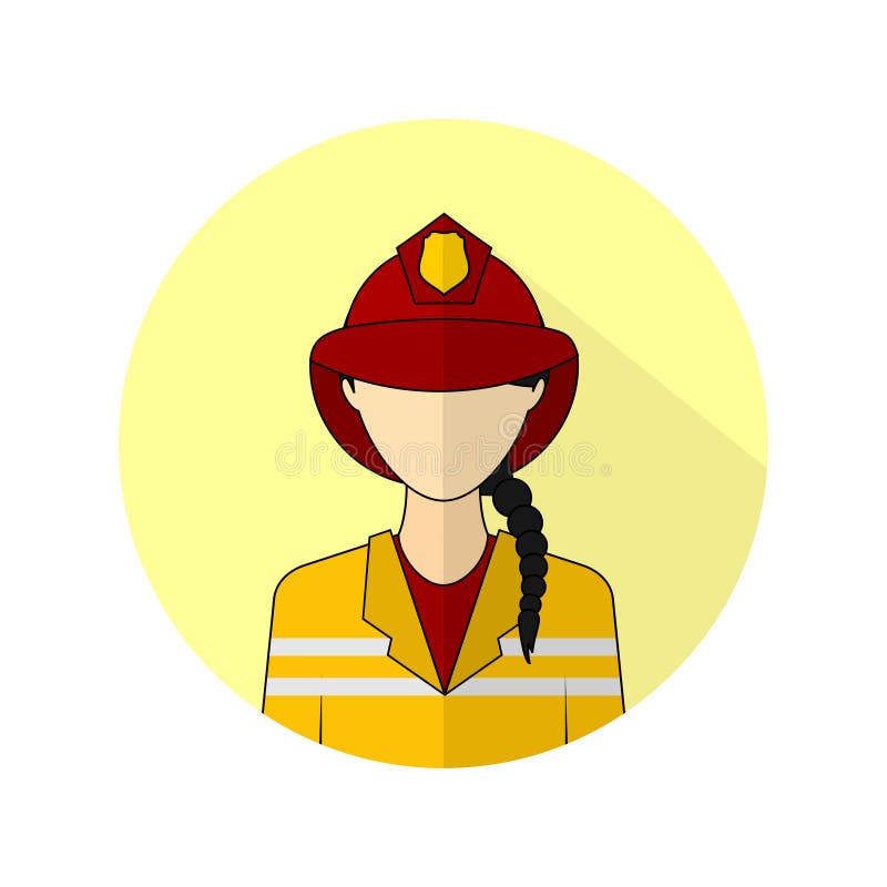 Vector Illustration of the Female Firefighter Avatar Icon Stock Vector ...