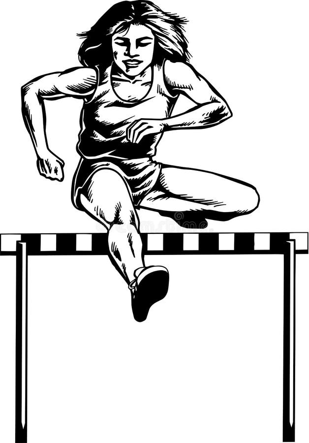 Hurdler Vector Illustration Stock Vector - Illustration of runner ...
