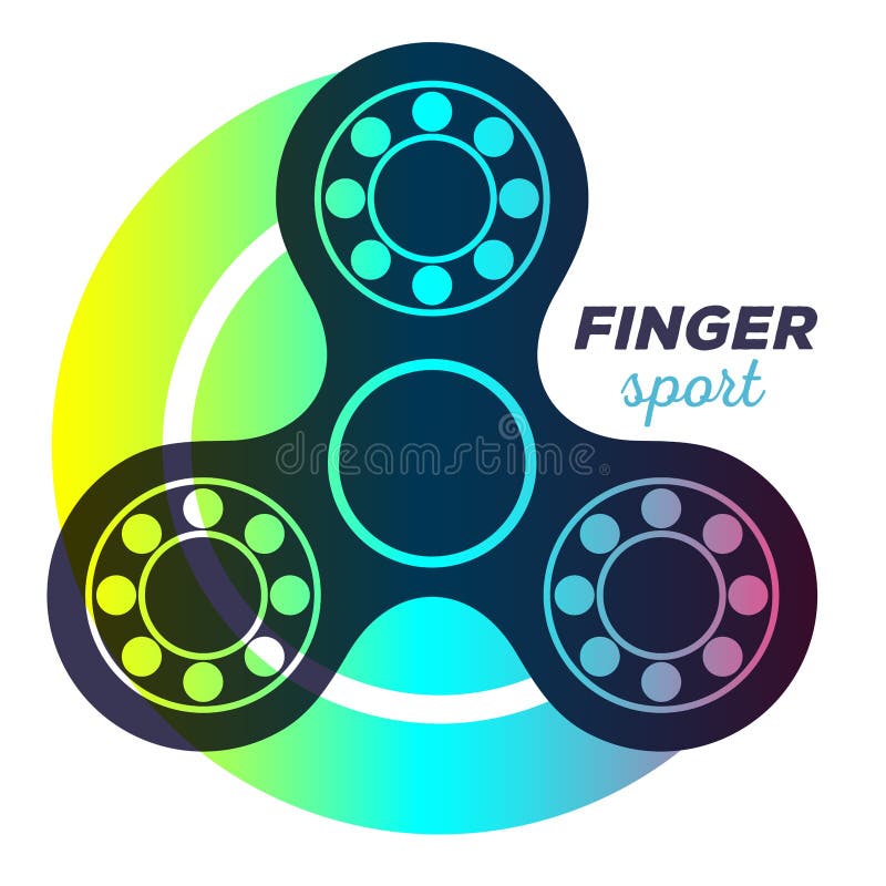 Vector Illustration of Fidget Spinner with Colorful Trace of Rot Stock ...