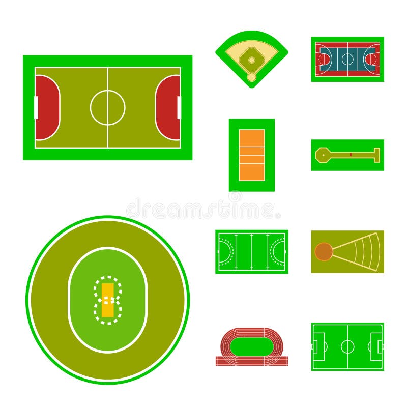 Vector Illustration of Field and Plan Icon. Collection of Field and ...