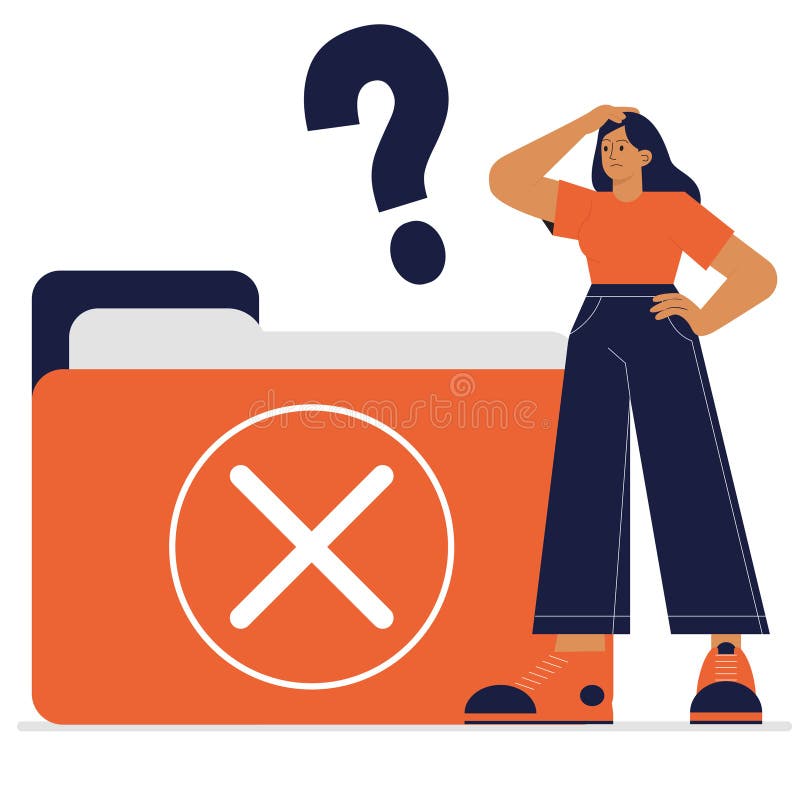 Vector Illustration of File Error Stock Vector - Illustration of trendy ...