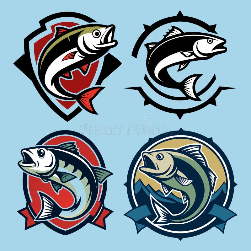 Fish Logo Vector Art Illustration Stock Vector - Illustration of ...