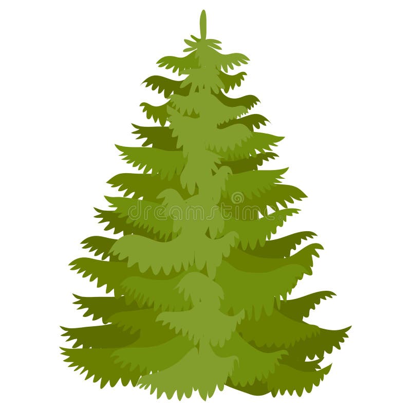 Vector Illustration with Fir-tree Stock Vector - Illustration of year ...