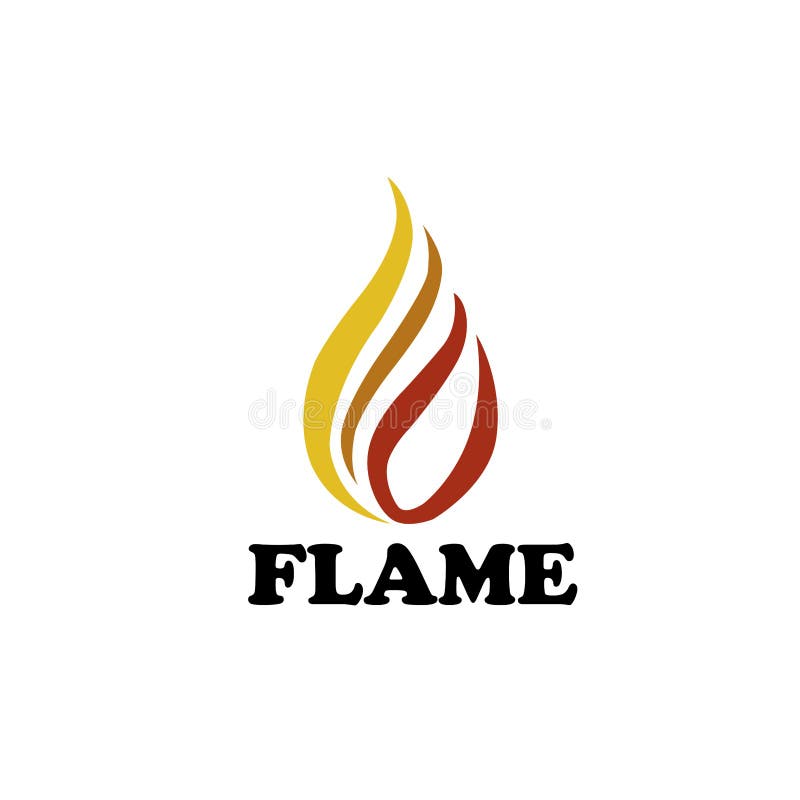 Vector Illustration of Fire on a White Background Stock Illustration ...