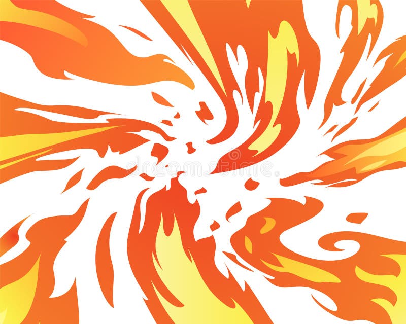 Vector Illustration of Fire Effect Background with Orange and Yellow ...