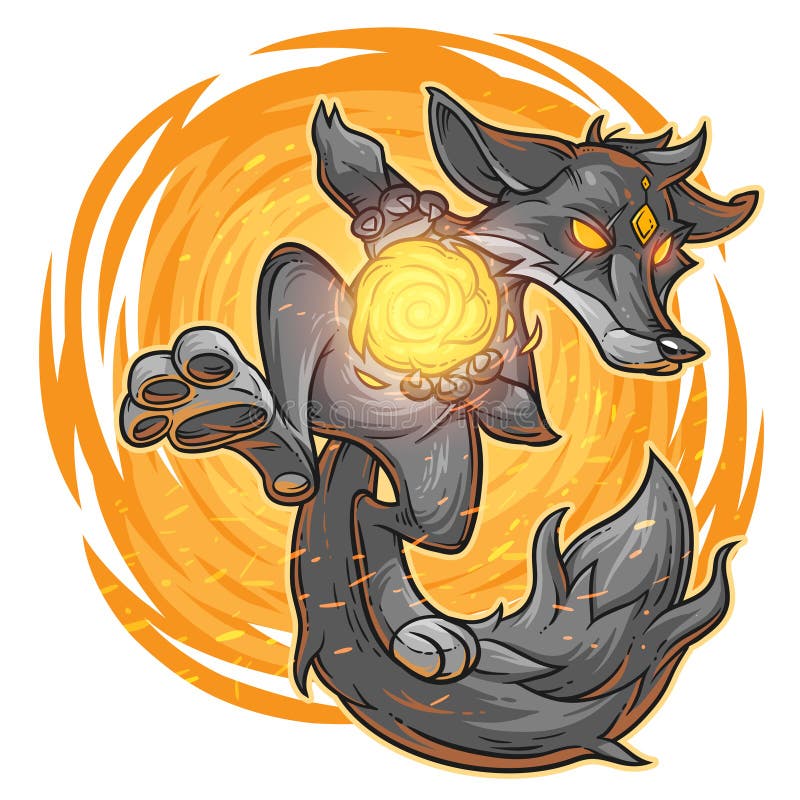 Vector Illustration of a Fire Fox. Stock Vector - Illustration of beast ...