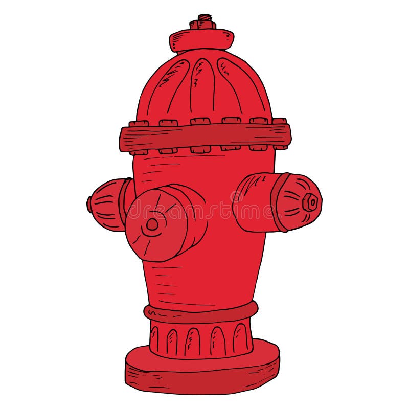 Fire Hydrant. Vector Illustration of a Fire Hydrant. Hand Drawn Fire ...