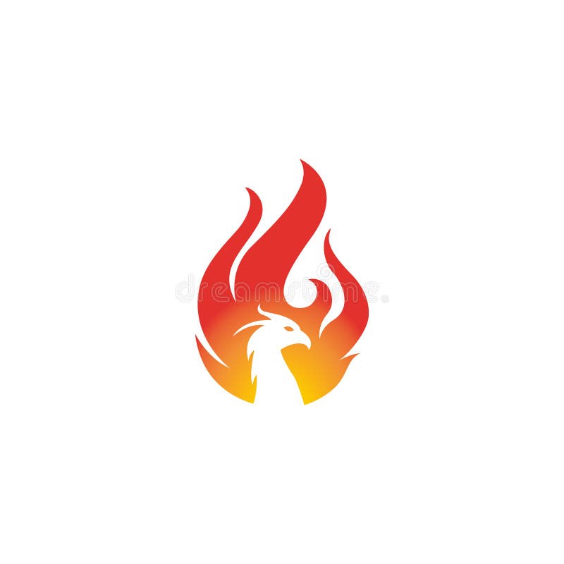 Vector Illustration of Fire and Phoenix for Icon, Symbol or Logo Stock ...