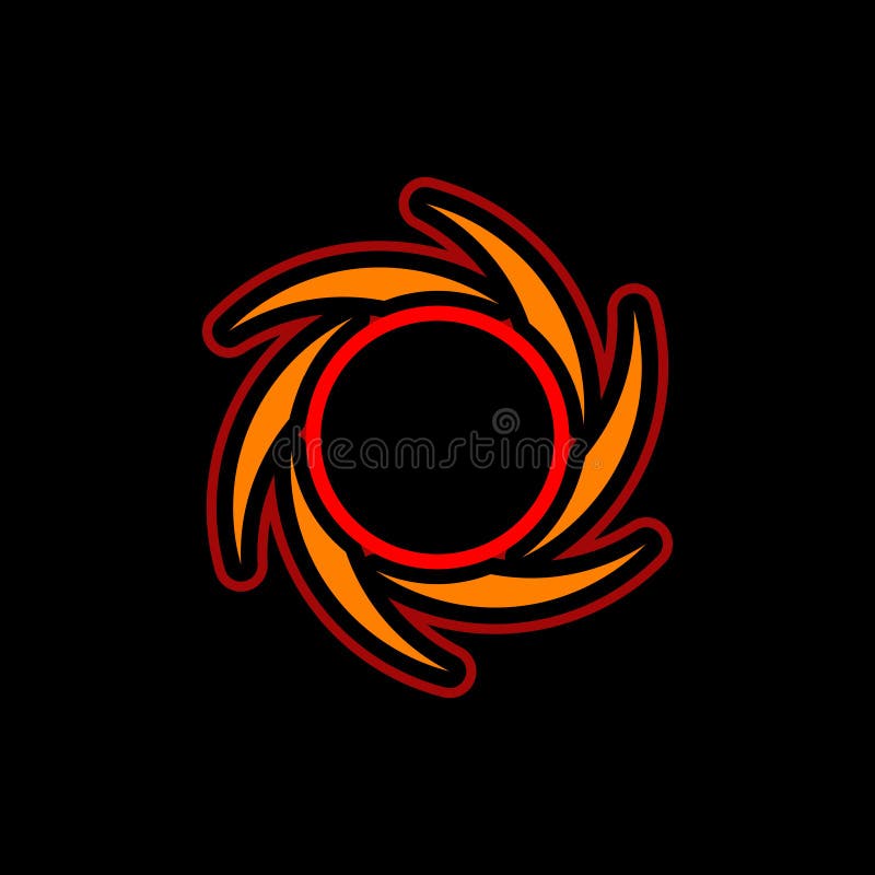 Vector Illustration of a Fire Vortex Logo Stock Vector - Illustration ...