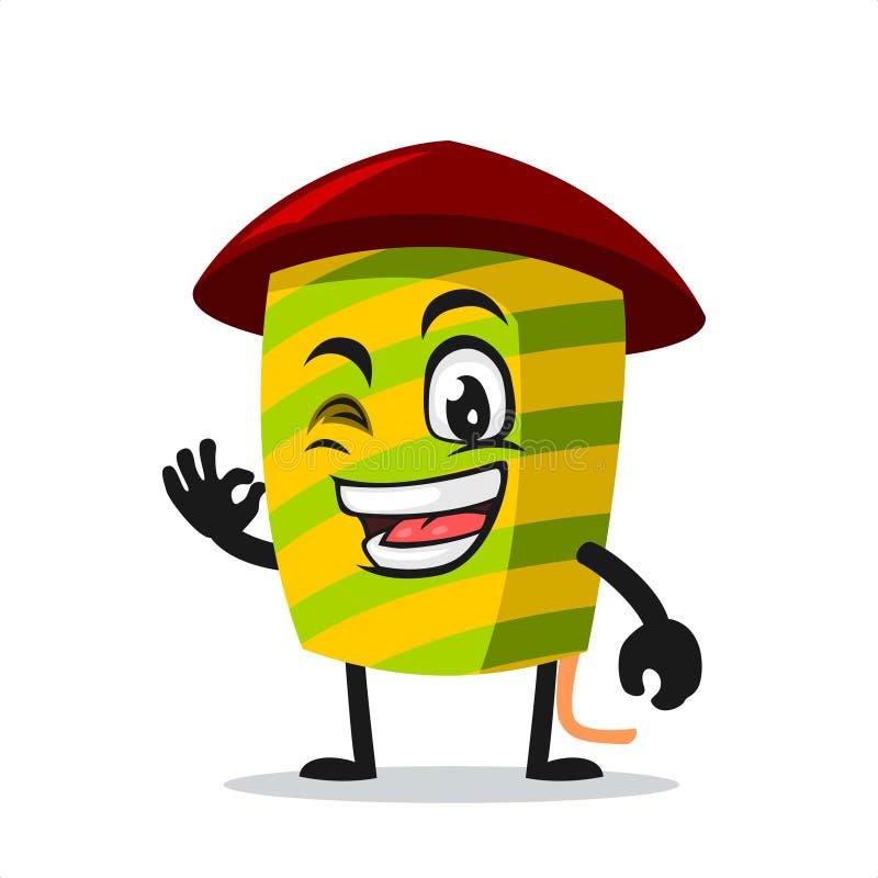 Vector Illustration of Firework Mascot or Character Stock Photo ...