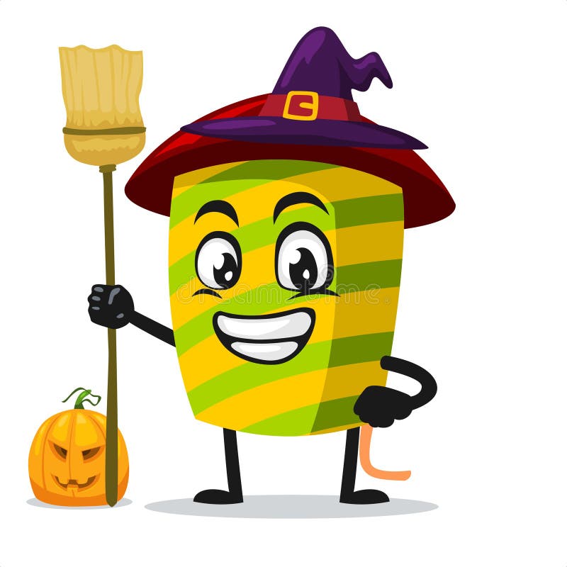 Vector Illustration of Firework Mascot or Character Stock Photo ...