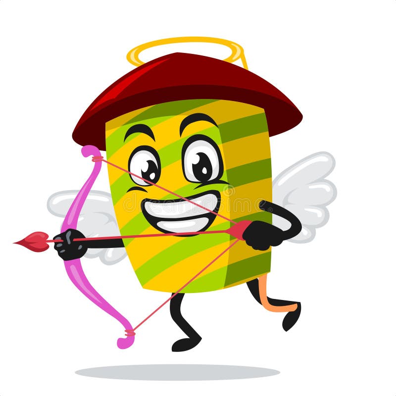 Vector Illustration of Firework Mascot or Character Stock Image ...