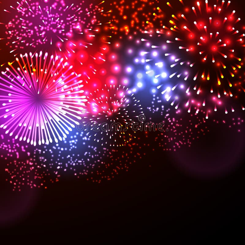 Fireworks banner design stock vector. Illustration of explosion - 91711158