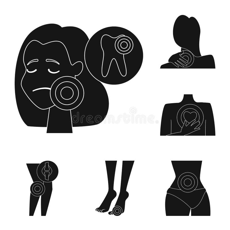 Vector Design of First and Help Symbol. Set of First and Disease Vector ...