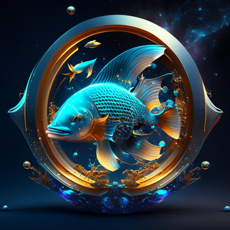 Koi Fish in a Round Frame. Japanese Style. Vector Illustration Stock ...