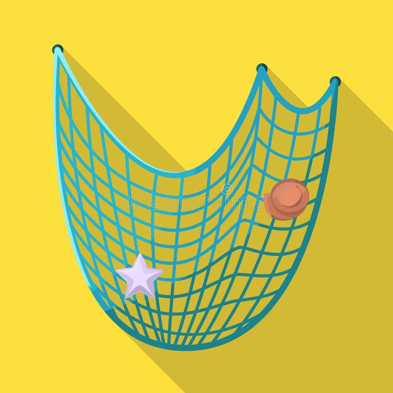 Vector Design of Fishnet and Fish Icon. Set of Fishnet and Catch Stock ...