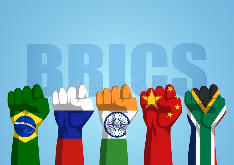 Fists With The Brics Countries Flags Stock Vector Illustration Of Diplomacy Economic 281596447