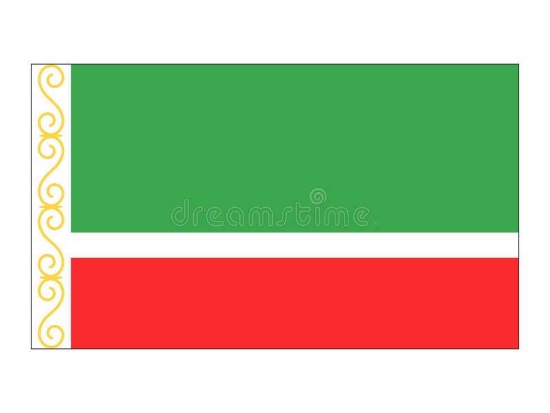 Flag of Chechnya stock vector. Illustration of union - 134372816