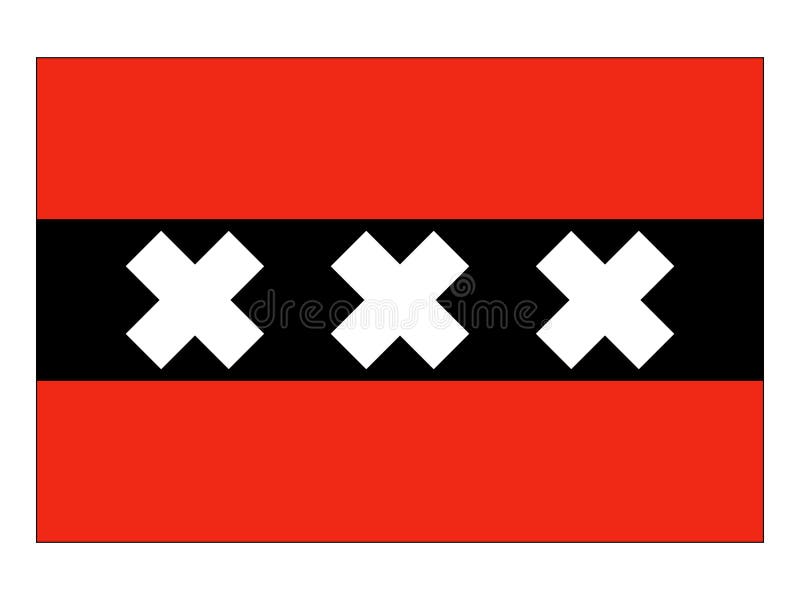 Flag of the City of Amsterdam Stock Vector - Illustration of sign ...