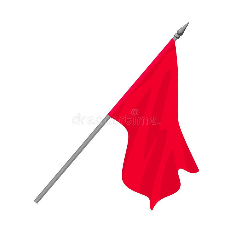 Vector Illustration of Flag and Cloth Logo. Set of Flag and Material ...