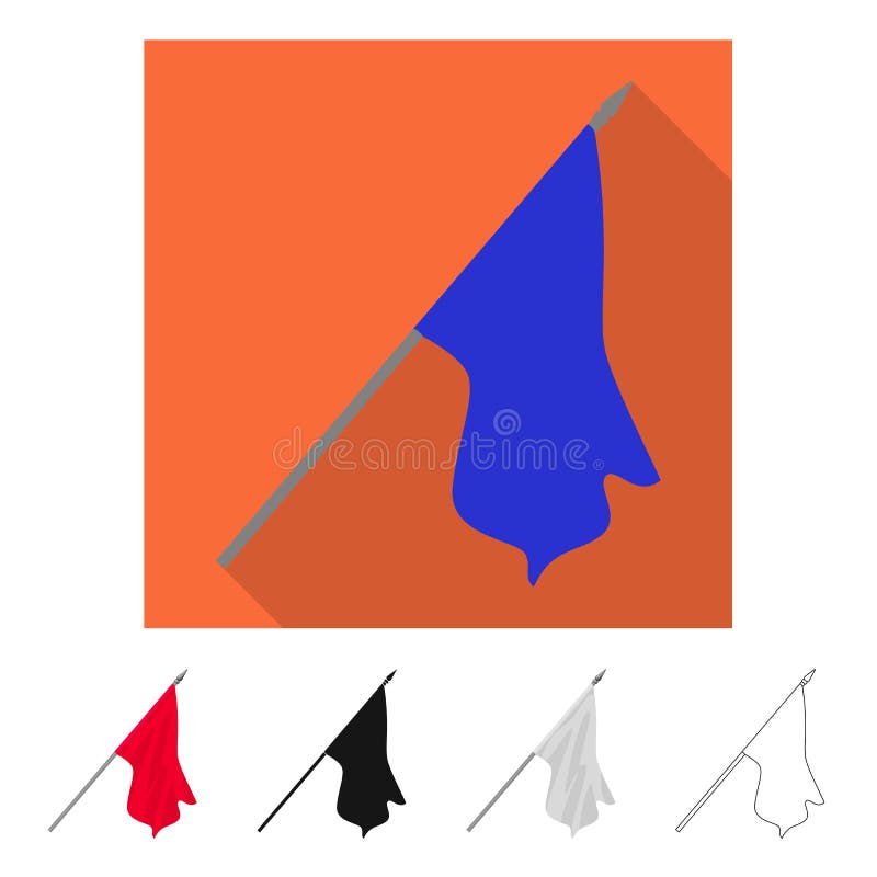 Vector Design of Flag and Cloth Symbol. Collection of Flag and Material ...