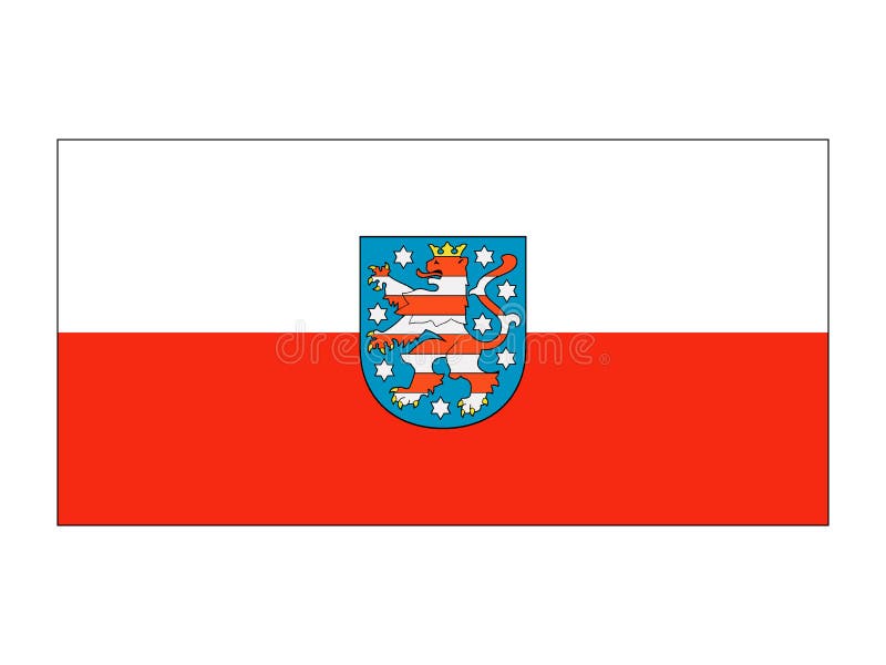 Flag of German State of Thuringia Stock Vector - Illustration of ...