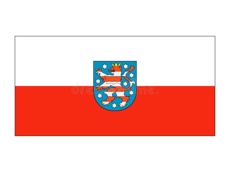 Flag of German State of Thuringia Stock Vector - Illustration of ...