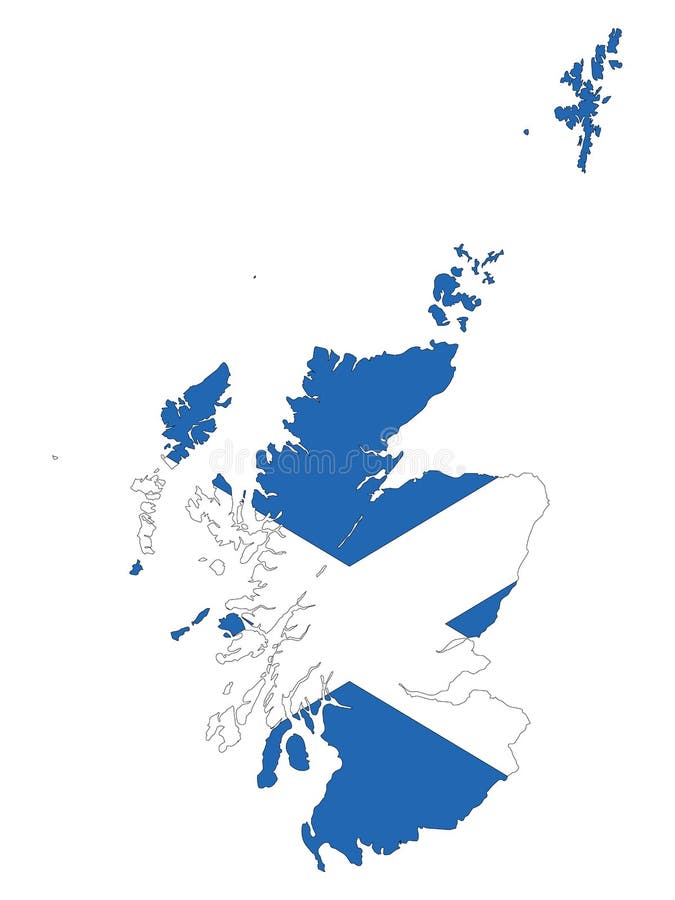 Flag Map of Scotland stock vector. Illustration of wales - 196776946