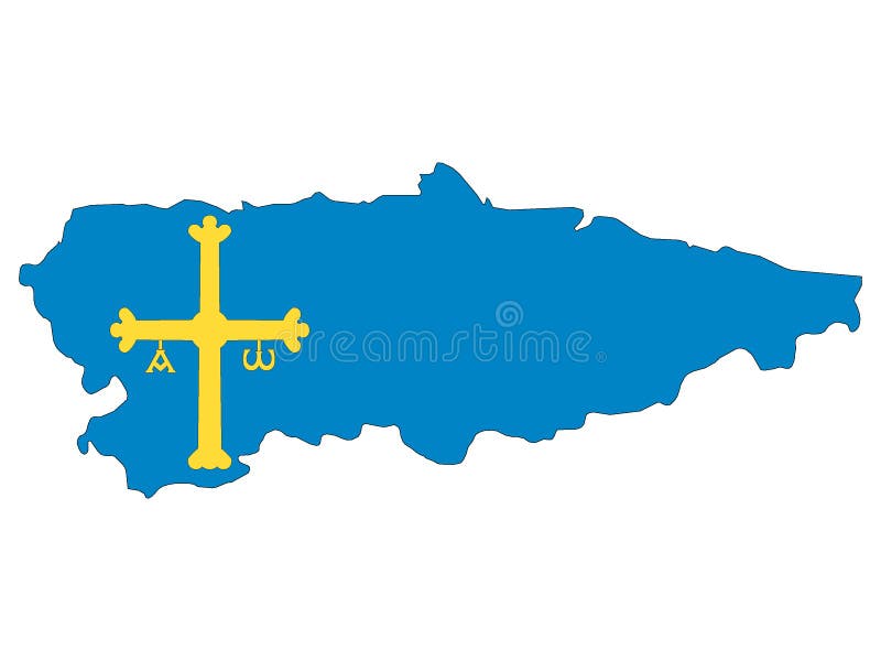Flag and Map Combined of the Spanish Autonomous Community of ...