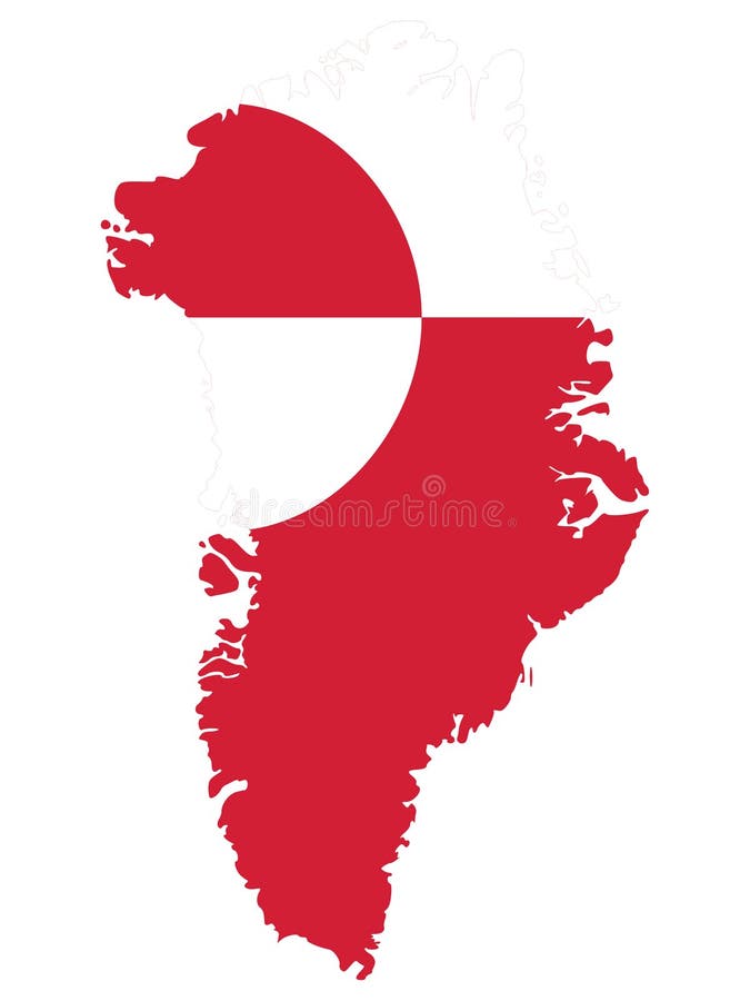 Flag Map of Greenland stock vector. Illustration of greenland - 197173796