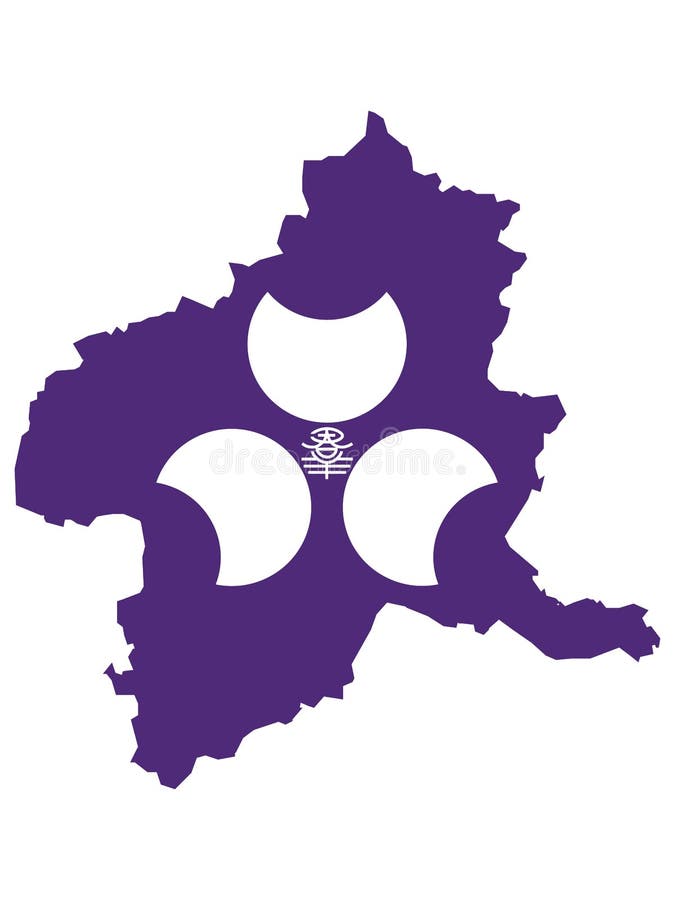 Flag Map of Gunma Prefecture Stock Vector - Illustration of kanagawa ...