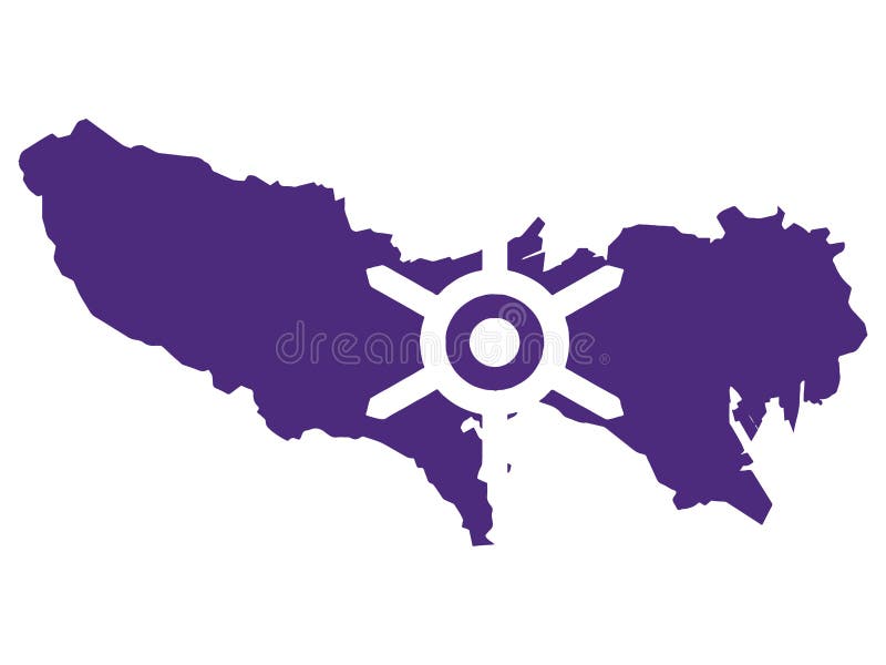 Flag Map of Tottori Prefecture Stock Vector - Illustration of tokyo ...