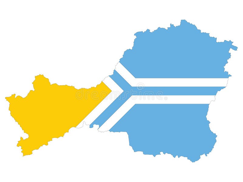 Flag Map of Tuva stock vector. Illustration of flag - 197431041