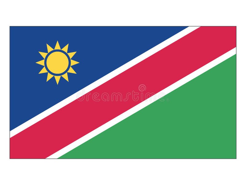 Flag of Namibia stock vector. Illustration of federated - 134274633