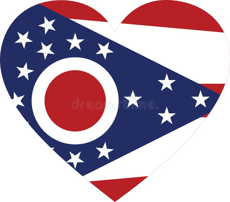 Flag of US Federal State of Ohio Stock Illustration - Illustration of ...