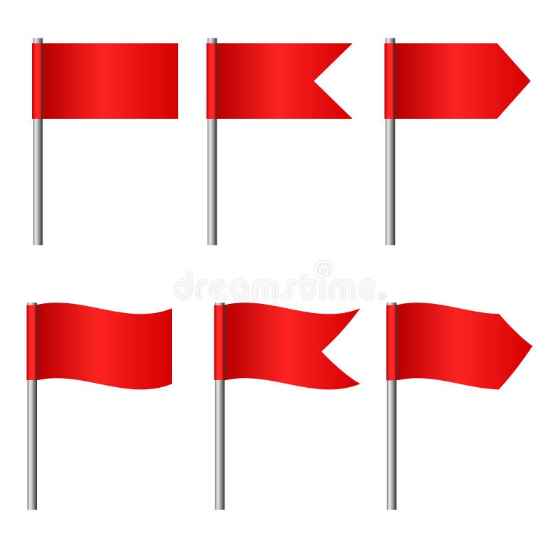 Vector Illustration of Flags Set Stock Vector - Illustration of pennant ...