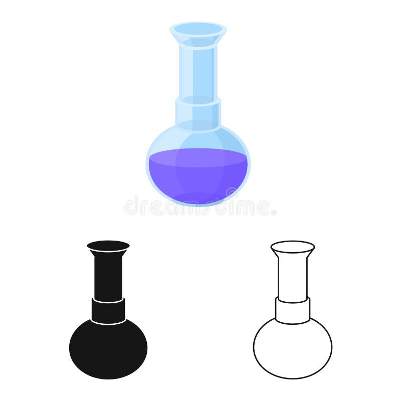 Vector Design of Flask and Lab Symbol. Graphic of Flask and Analysis ...