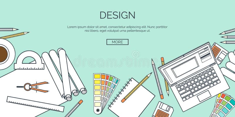 Vector Illustration. Flat Architectural Project. Teamwork Building and ...