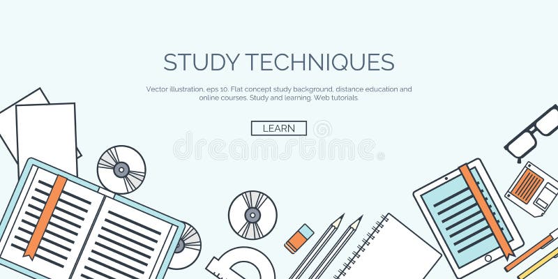 Vector Illustration. Flat Backgrounds Set. Distance Education,learning ...