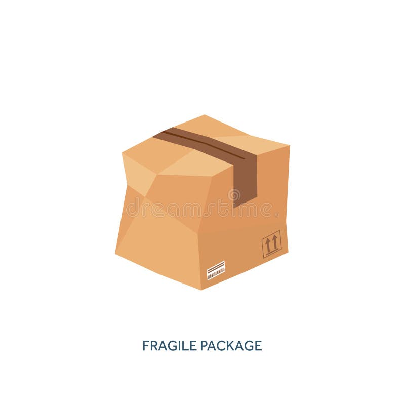 Vector Illustration. Flat Carton Box. Transport Packaging Shipment ...